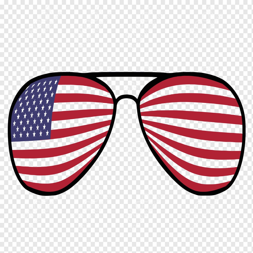 American Flag Glasses SVG Home of the Free Because of the - Etsy