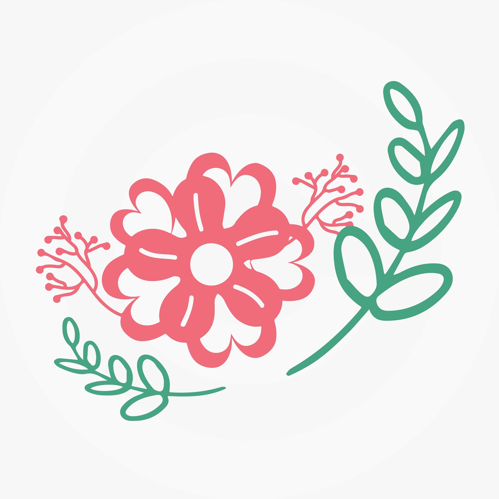 Flower Bouquet Svg Flower Arrangement Svg Floral Swag Svg | Etsy