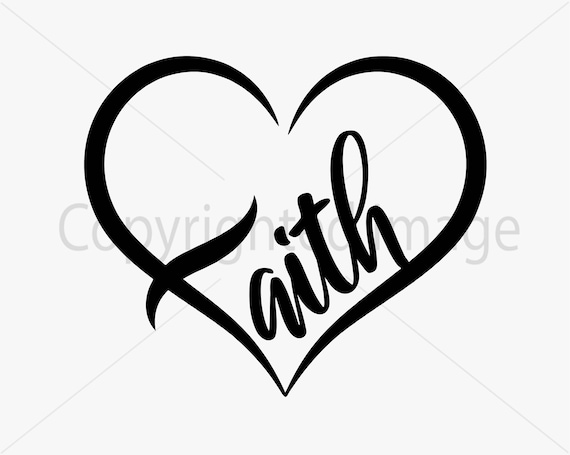 Faith Svg Heart Svg God Heart SVG God SVG PNG Pdf Jpg Digital Download ...