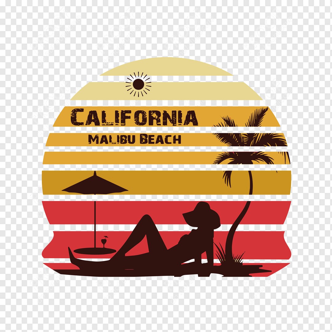 California Malibu SVG, Vintage Malibu California Beach SVG, California ...