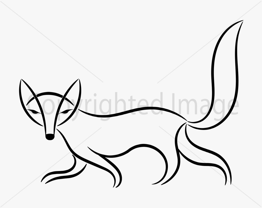 Fox Svg, Simple Fox Design, Simple Fox Svg, Clipart Stencil Template ...