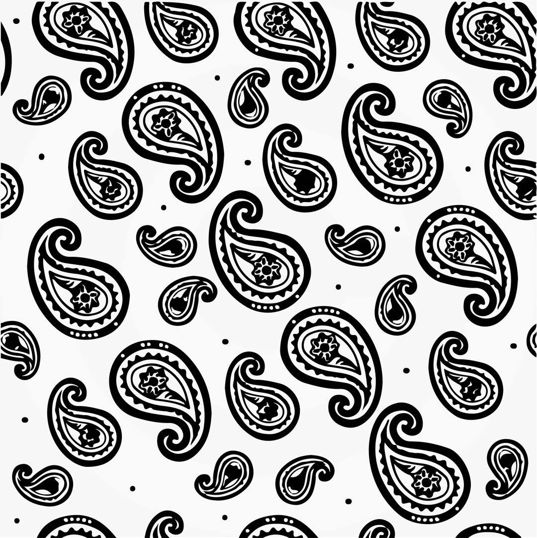 Damask Bandana Pattern transparent Background SVG, PNG, JPG, Digital ...