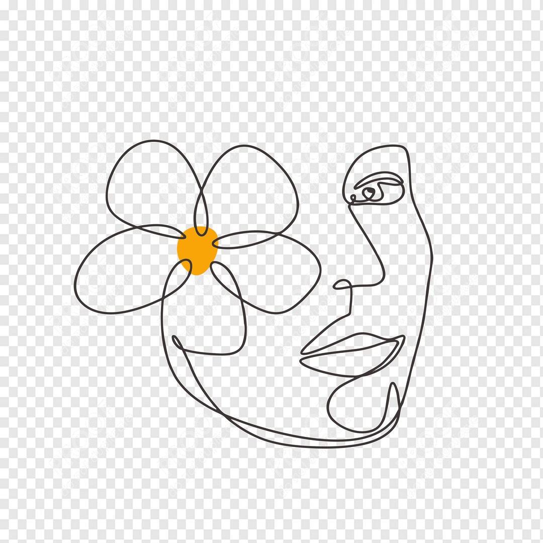 Floral Face Svg, Line Art Faces Svg, Woman Face Svg, Double Faces Svg ...