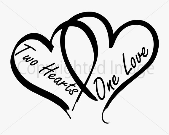 One love two hearts bangle boyfriend girlfriend weddingg | Etsy