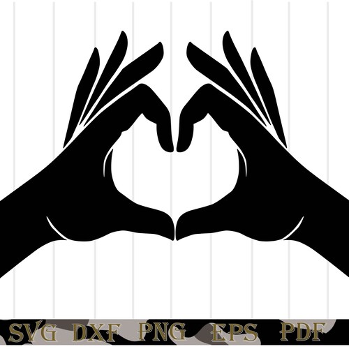 Heart Hands Cut Filesvg DXF PNG Cricut Silhouette - Etsy