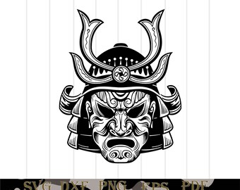 Samurai Mask Stencil