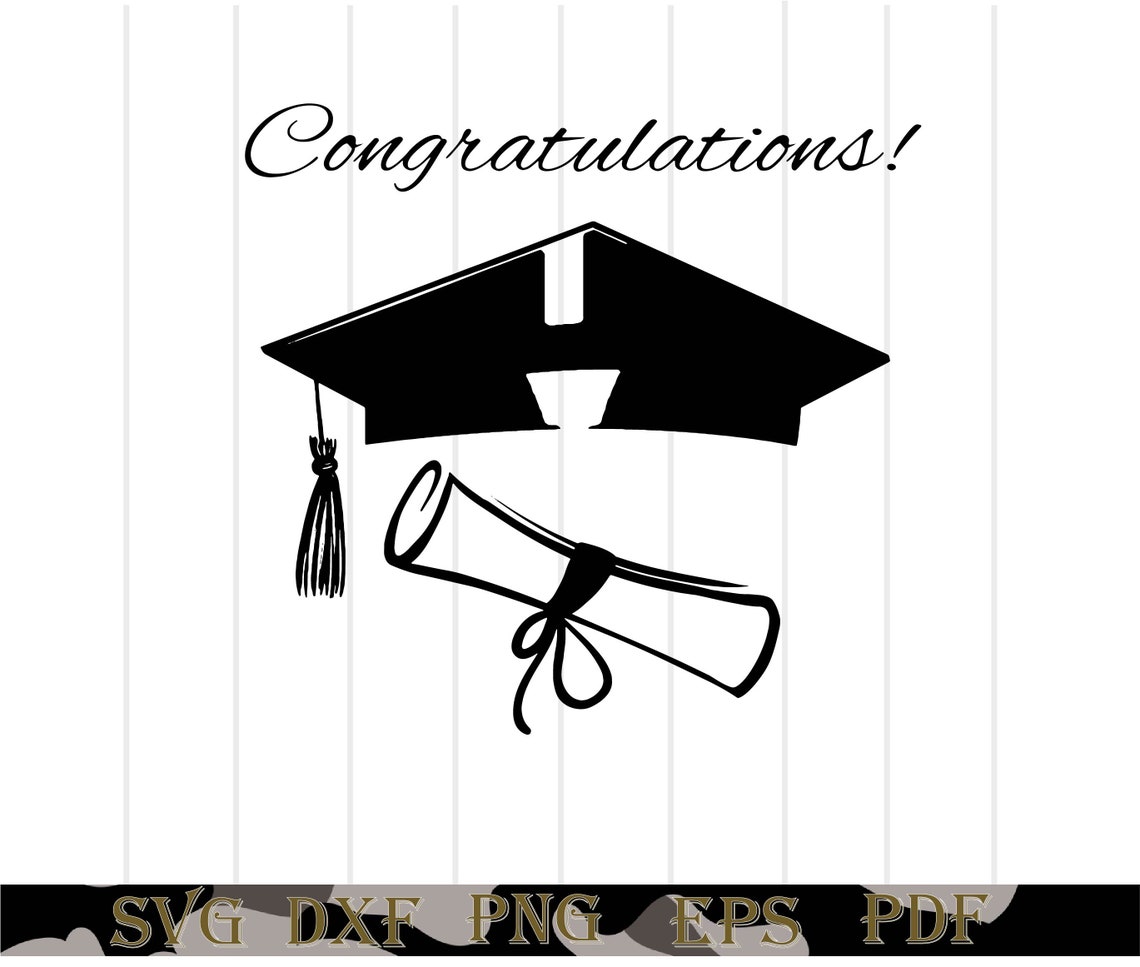 Graduation SVG Graduate Vector Graduate Clipart Diploma | Etsy