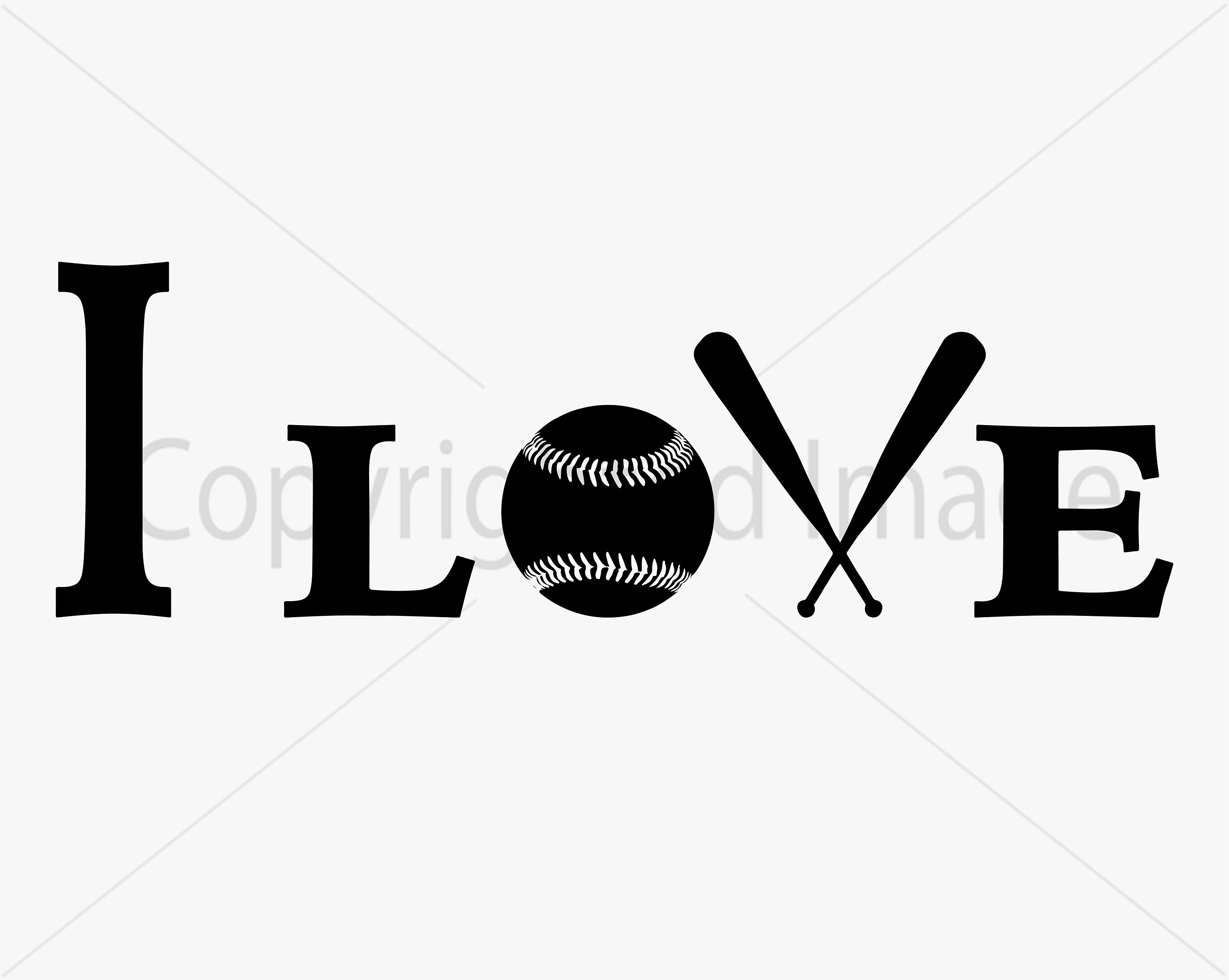 I LOVE BASEBALL BAT Digitale Datei Sportdatei für | Etsy