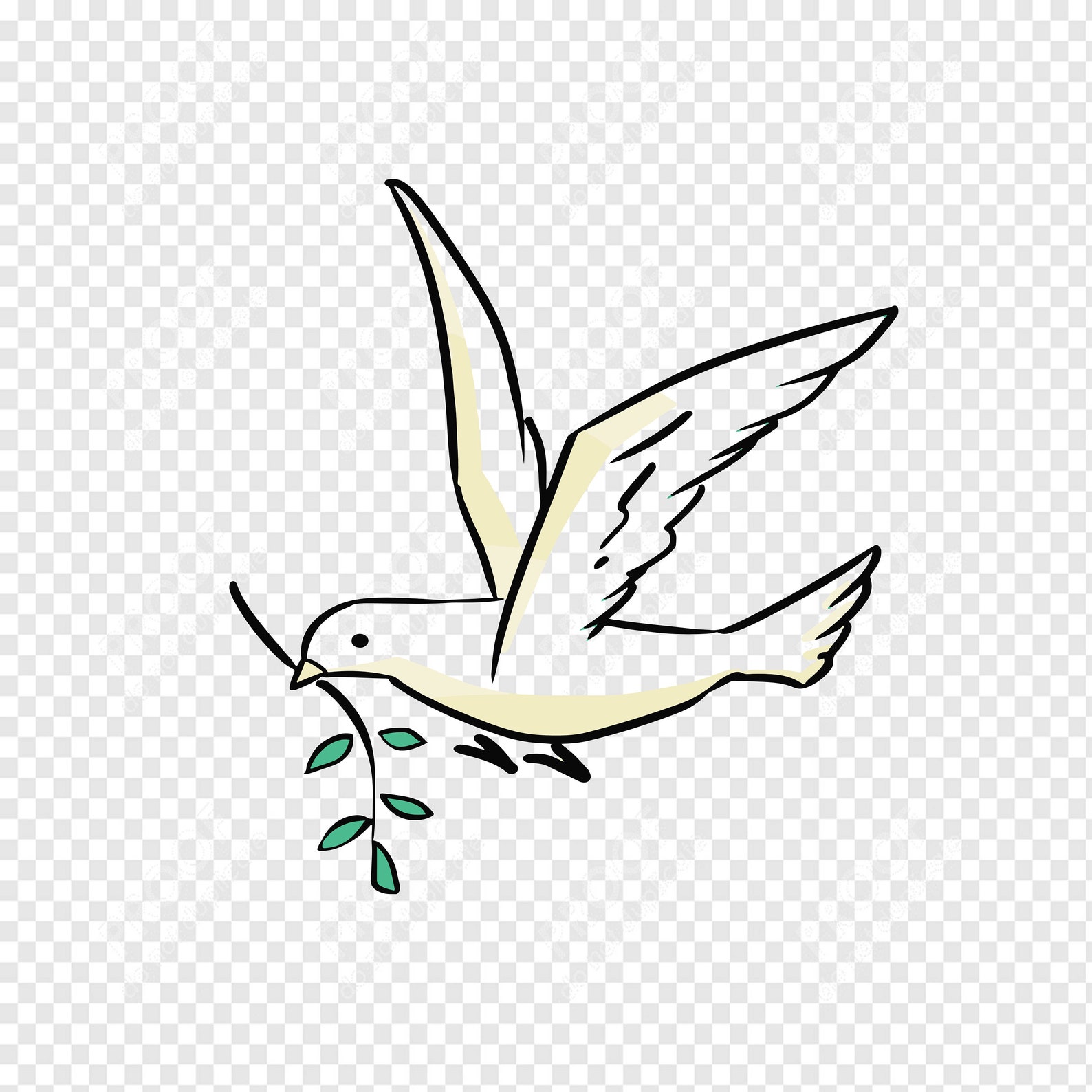 Dove Clipart Dove Svg PNG Eps Dxf Bird Printable Image JPG Dove Clip ...