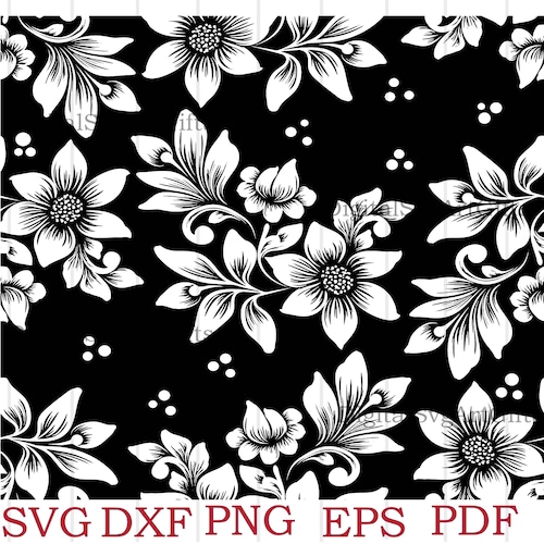 Western Tooled Leather Pattern Floral SVG - Etsy