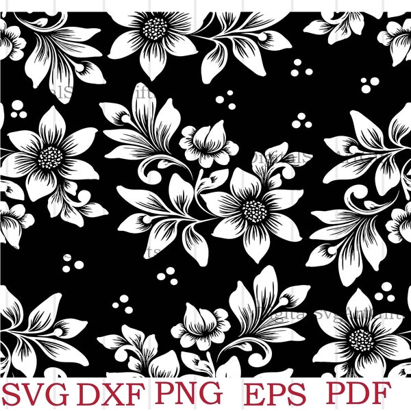 Floral Pattern Svg - Etsy