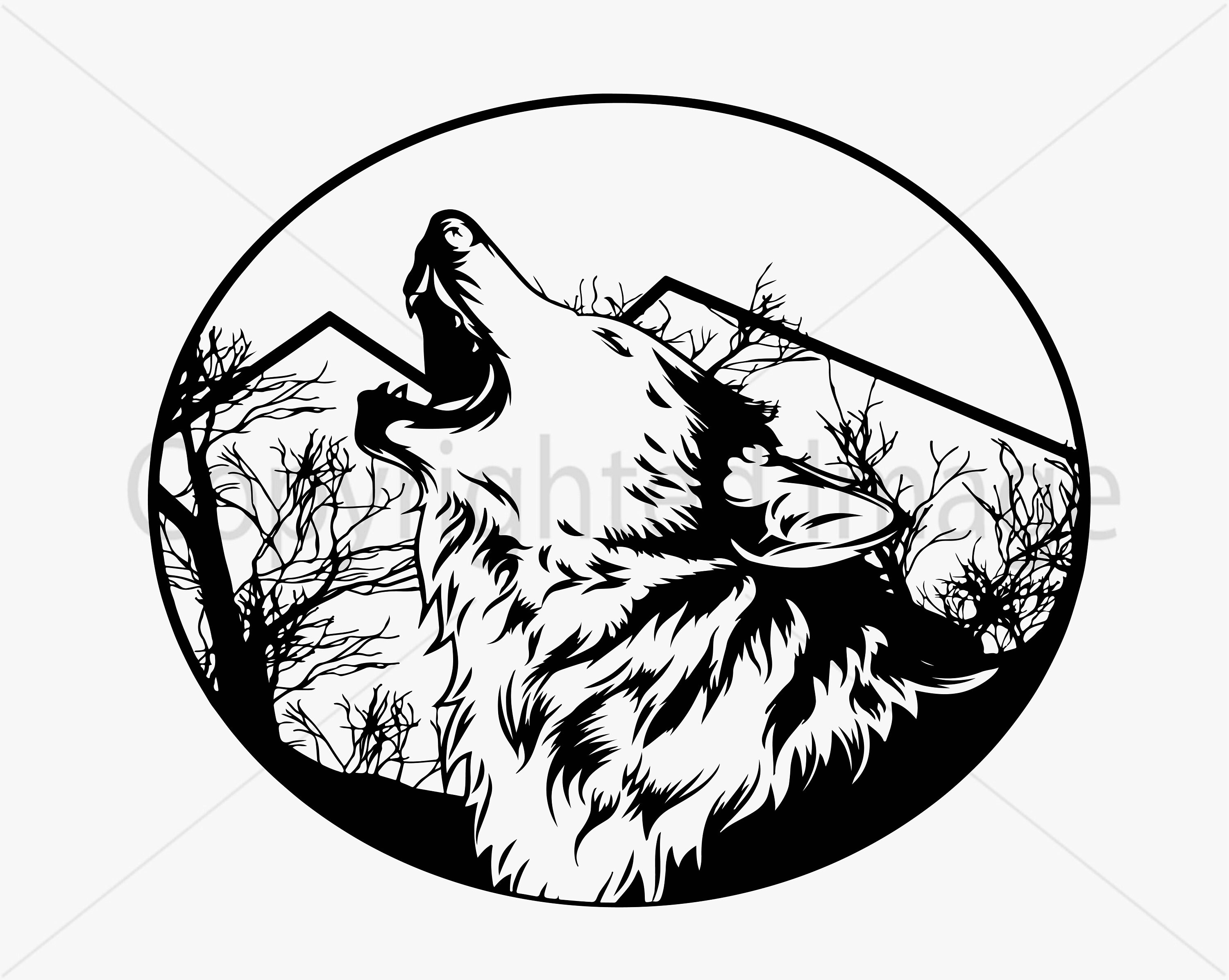 Wolf SVG Howling Wolf SVG Wolf Clipart Wolf Silhouette Svg - Etsy