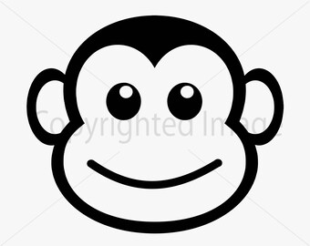 Monkey Face Cut File - Etsy