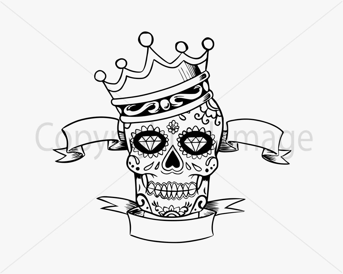 King Skull SVG Skull SVG King SVG King Skull Clipart Skull - Etsy