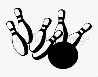 Bowling Logo Kingpin King Pin Ball Sports Bowl Game Bowler Tournament ...