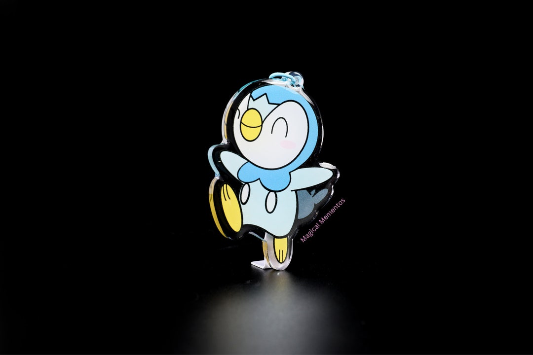 Piplup Acrylic Keychain Pokémon Keychain Shiny Piplup Double Sided ...
