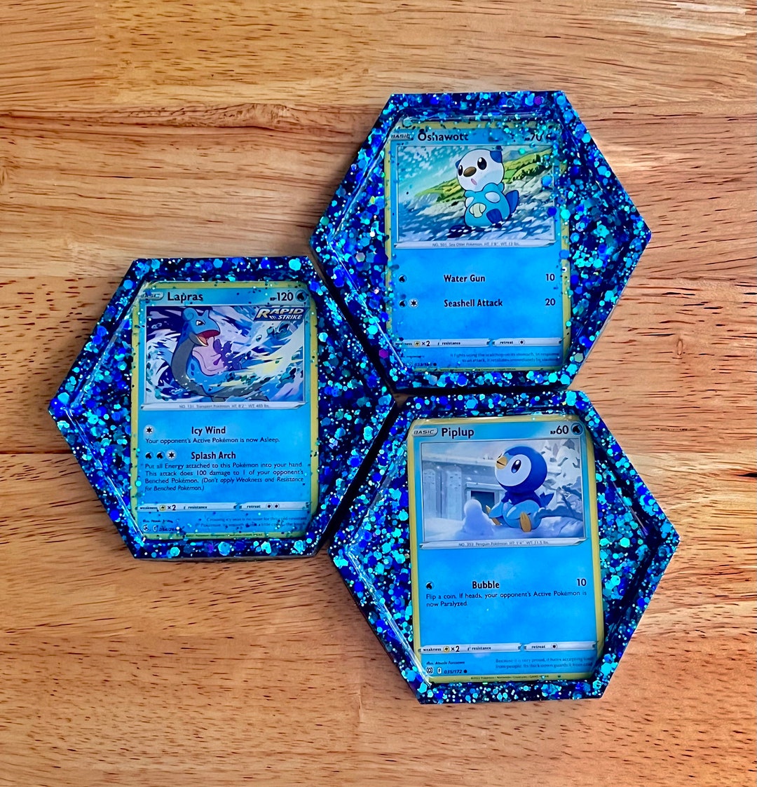 Water Type Pokémon Card Coasters Customized Pokémon Coasters Water ...