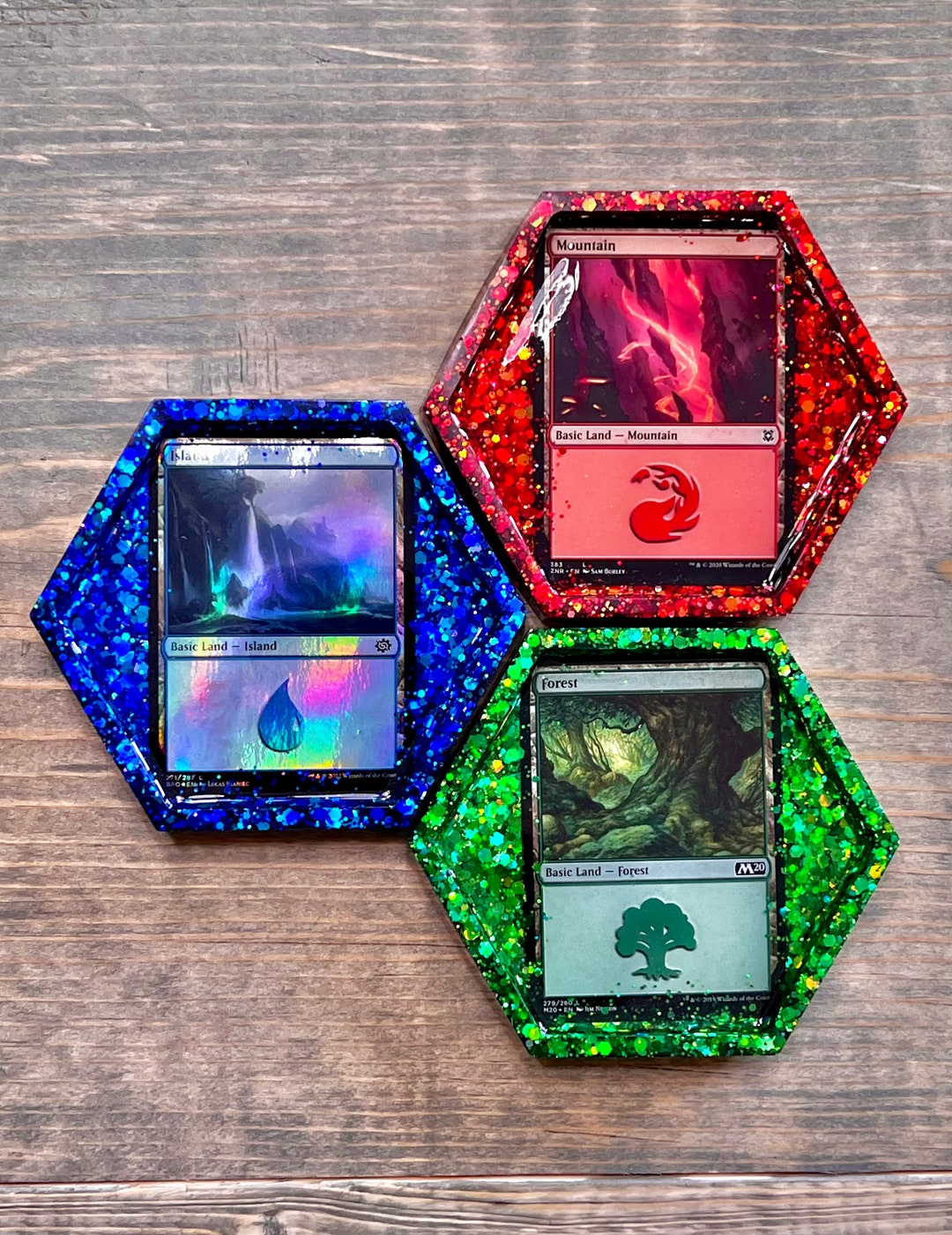 MTG Coasters Magic Coasters Magic Cards Resin Coaster Home Decor Gaming ...