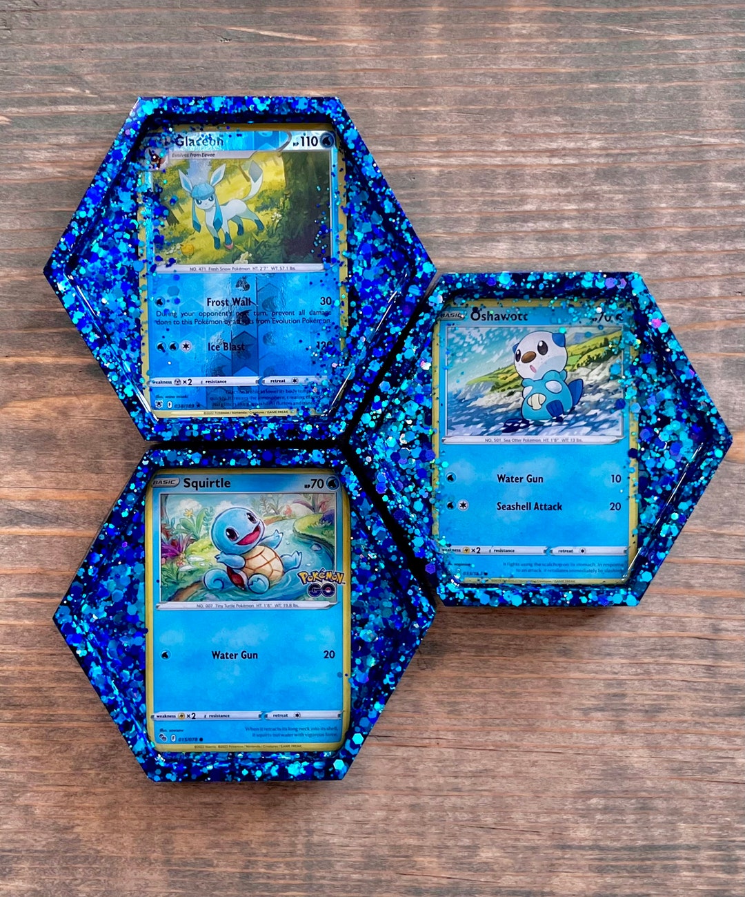 Water Type Pokémon Card Coasters | Customized Pokémon Coasters | Water ...