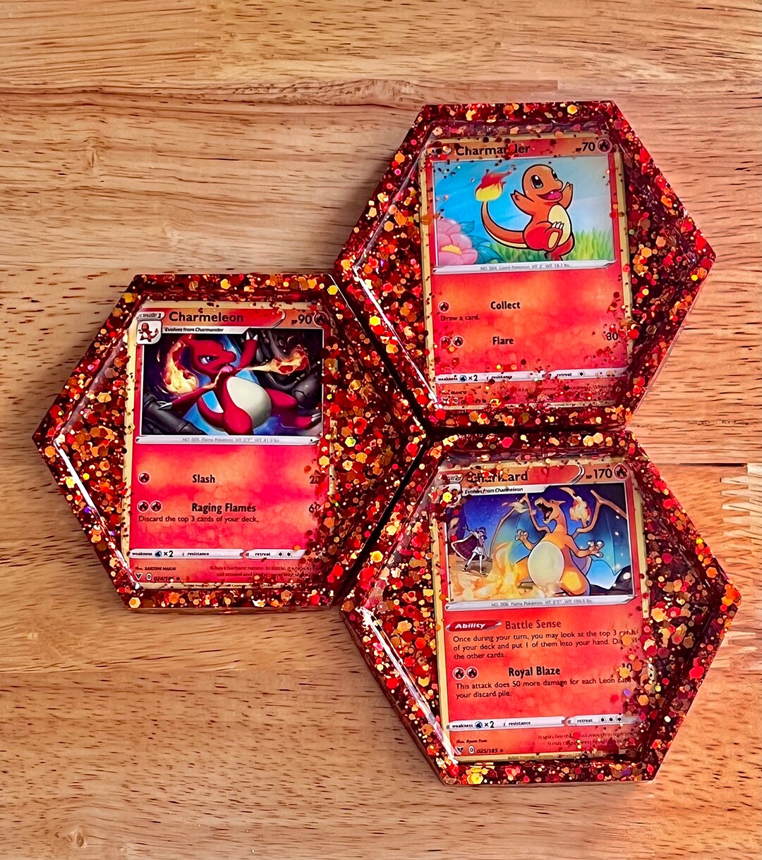 Fire Type Pokémon Card Coasters Customized Pokémon Coasters Fire ...
