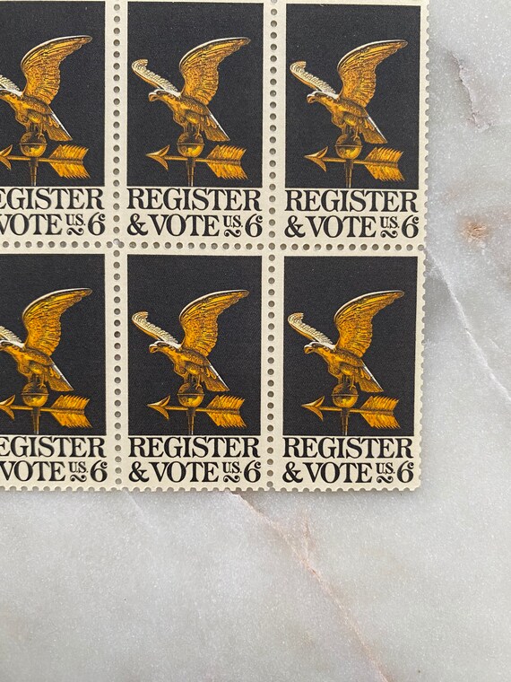 Vintage Postage Stamps Register to Vote Set of 10 unused | Etsy
