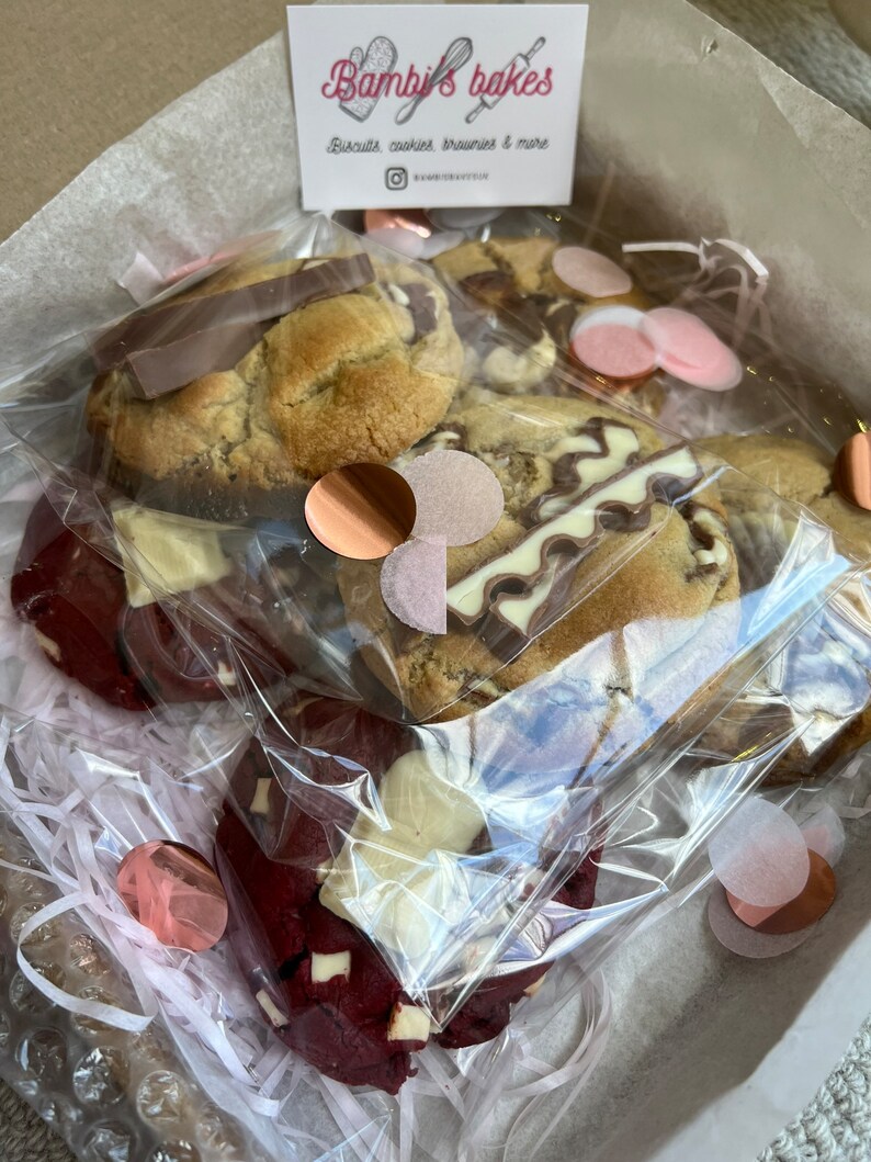 6 Huge Loaded Mixed Cookies Birthday Treats Box Birthday - Etsy