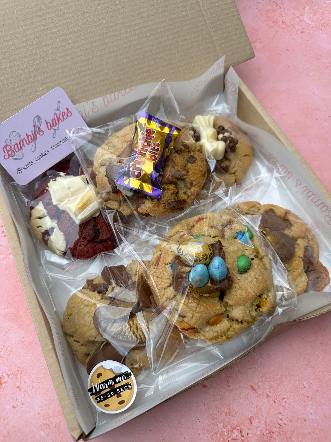 6 Huge Loaded Mixed Cookies - Birthday Treats Box - Birthday Cookie ...