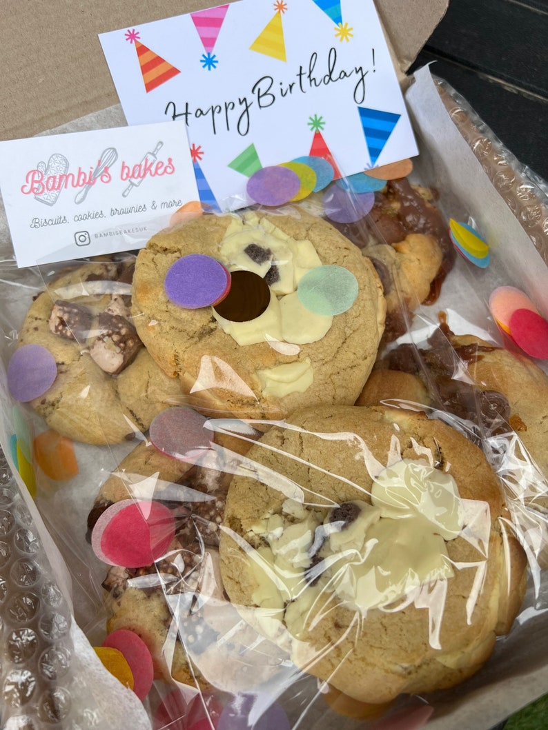 6 Huge Loaded Mixed Cookies Birthday Treats Box Birthday - Etsy