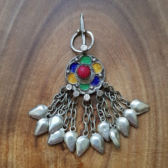 Berber Kabyle Amazigh fibula, tribal jewelry - Gem