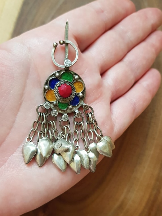 Berber Kabyle Amazigh fibula, tribal jewelry - Gem