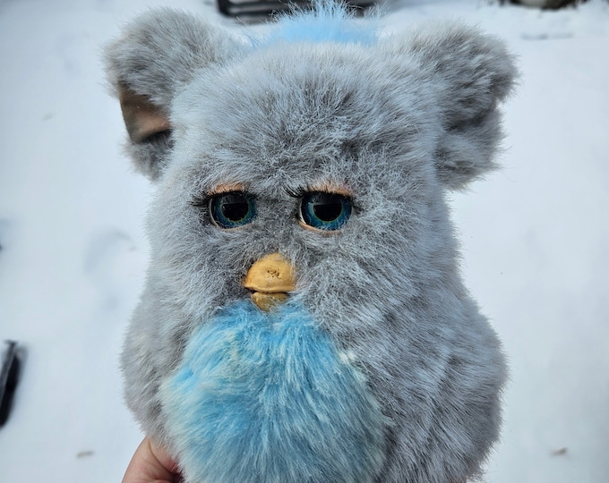 Working 2005 Sleepy Blue Furby - Large Gray Emoto Tronic Furby Toy - Etsy
