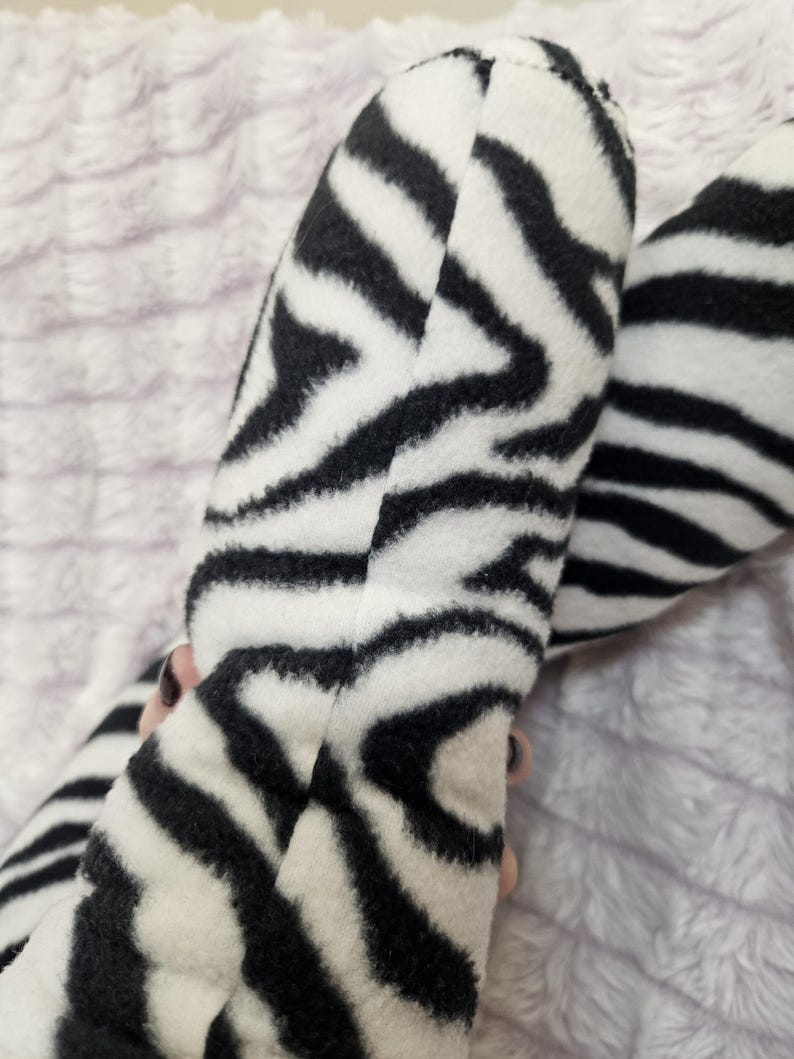 Handmade Zebra Long Furby - 5 Feet 4 Inches Custom Oddbody Made W ...