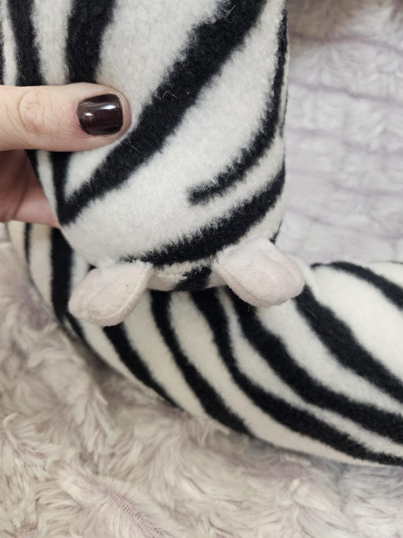 Handmade Zebra Long Furby - 5 Feet 4 Inches Custom Oddbody Made W ...