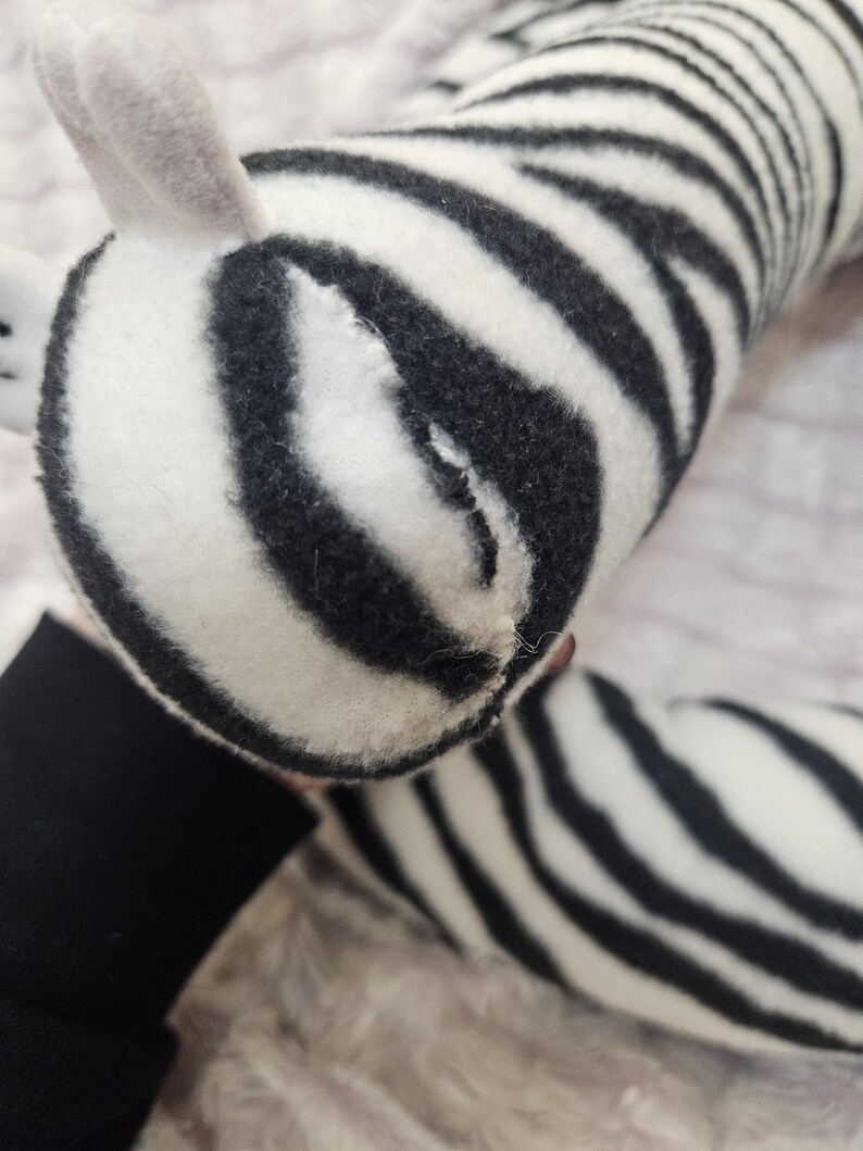 Handmade Zebra Long Furby - 5 Feet 4 Inches Custom Oddbody Made W ...