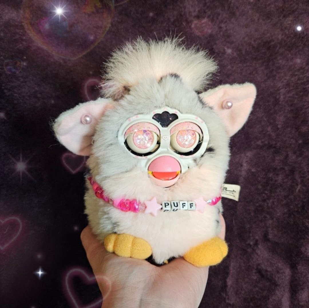 Semi-working Custom Pink Jelly 1998 Furby Customized Retro Electronic ...