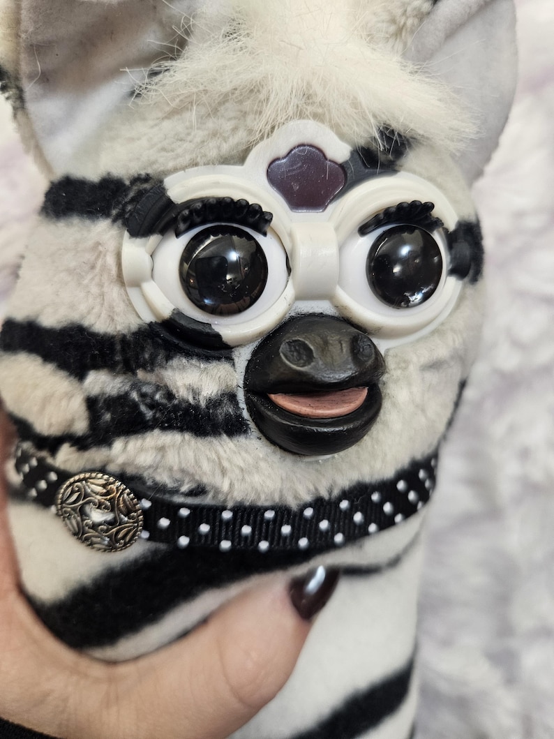 Handmade Zebra Long Furby - 5 Feet 4 Inches Custom Oddbody Made W ...