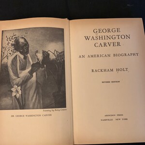 George Washington Carver...rackham Holt rare Book - Etsy