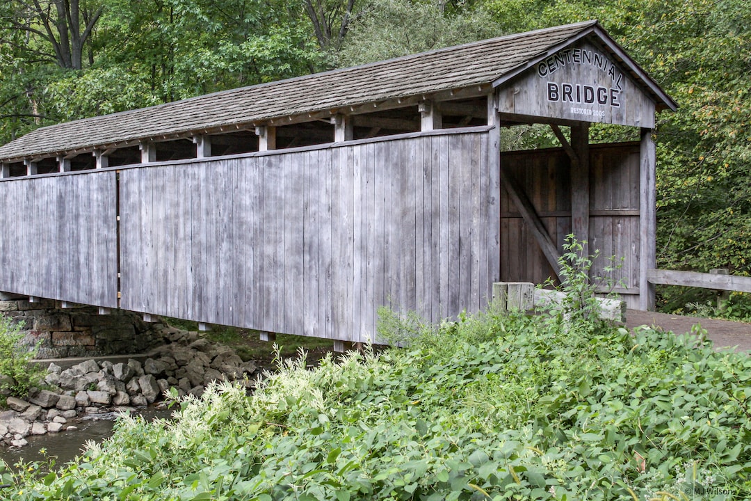 Centennial Covered Bridge in Summertime - Etsy