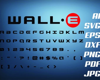 Wall E Font - Etsy
