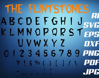 The Flintstones Font - Etsy UK