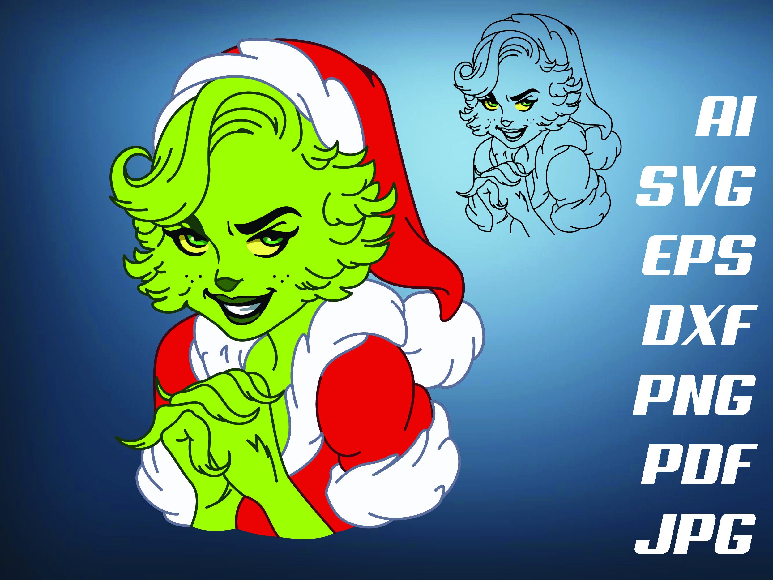 Female Grinch Svg