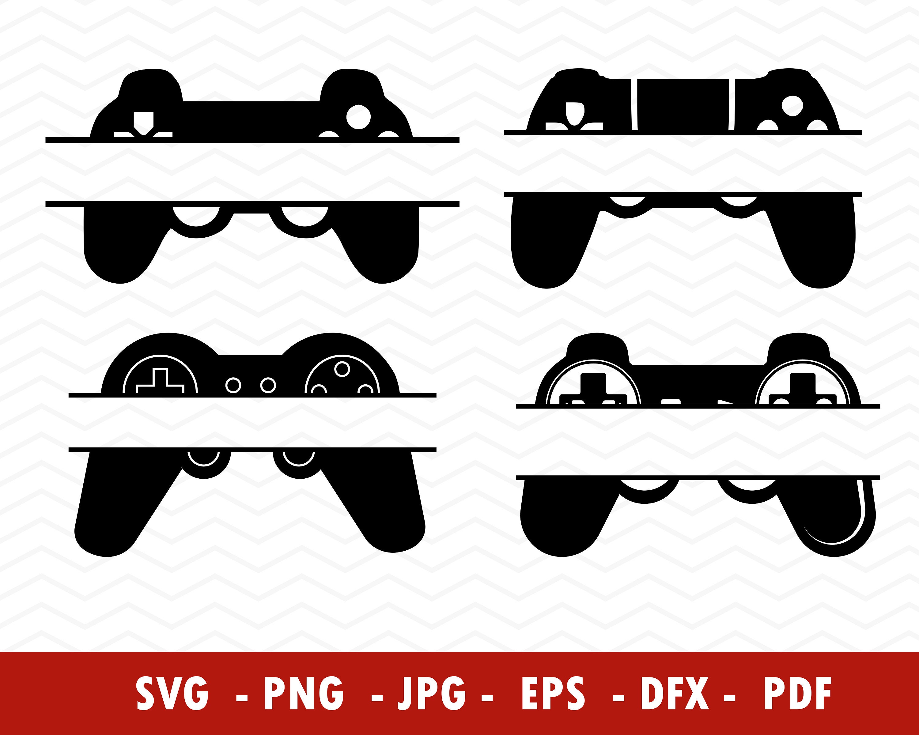 Gamer Controller Bundle Svg Gamer Controller Split Monogram - Etsy