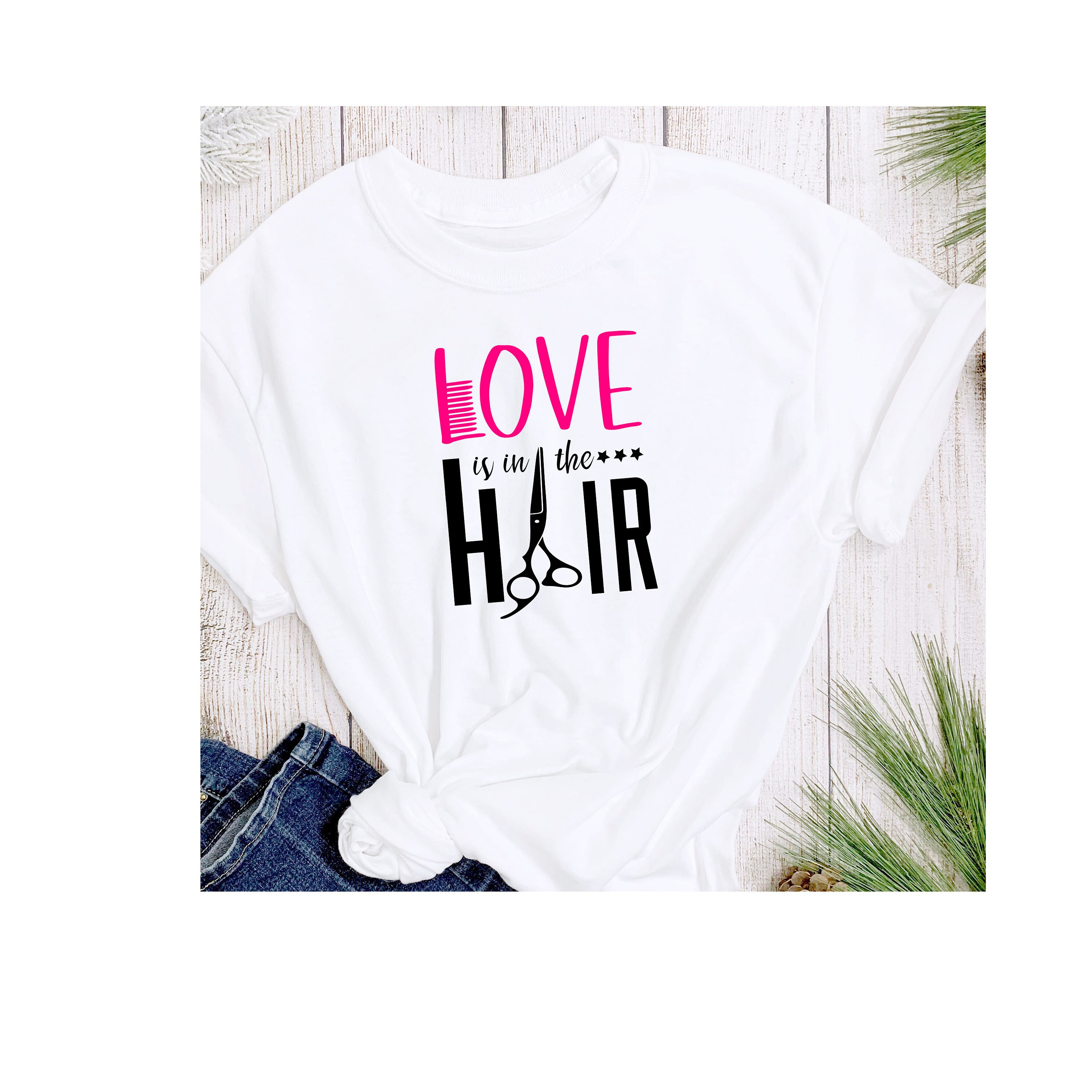 Hairdresser SVG Bundle Love is in the Hair Valentines | Etsy