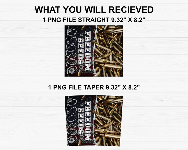 20oz Skinny Tumbler Freedom Seeds Ammo Bullets USA Flag - Etsy