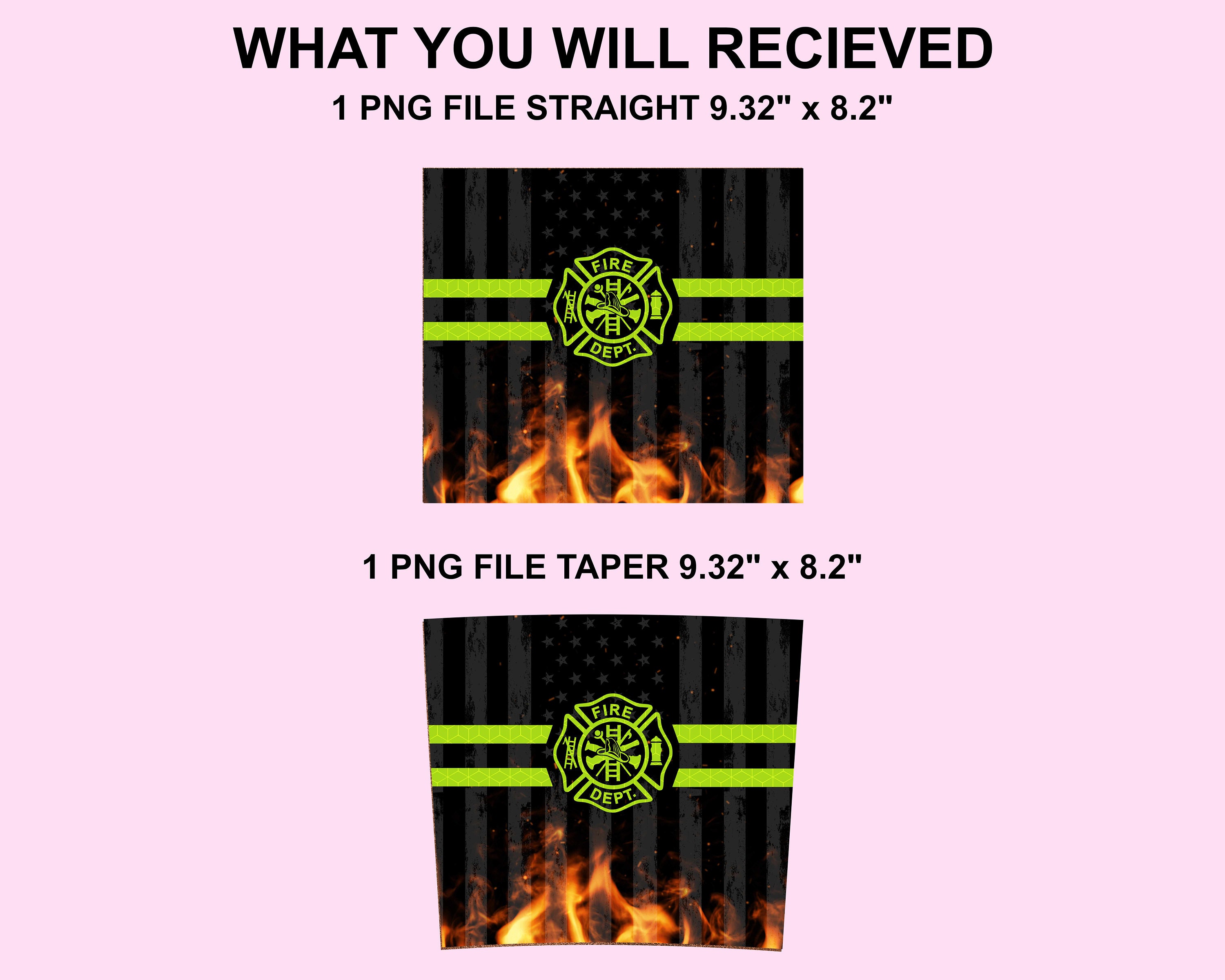 FIREFIGHTER FIRE Department Fire American Flag 20oz Straight | Etsy