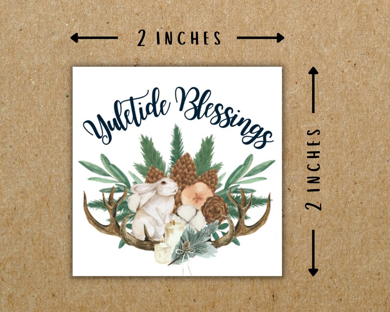 Yule Gift Tags Printable - Pagan Wiccan Christmas Tags - Yuletide ...