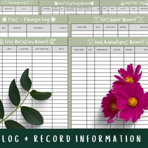 Garden Planner Printable, Vegetable Plant Tracker, Gardening Calendar ...