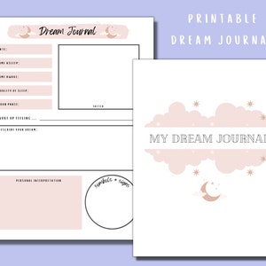 Dream Journal Printable Tracker PDF - Etsy