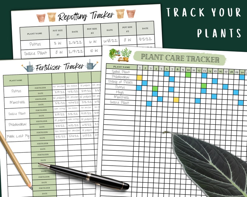 Houseplant Journal Printable - Plant Care Planner Tracker - Etsy