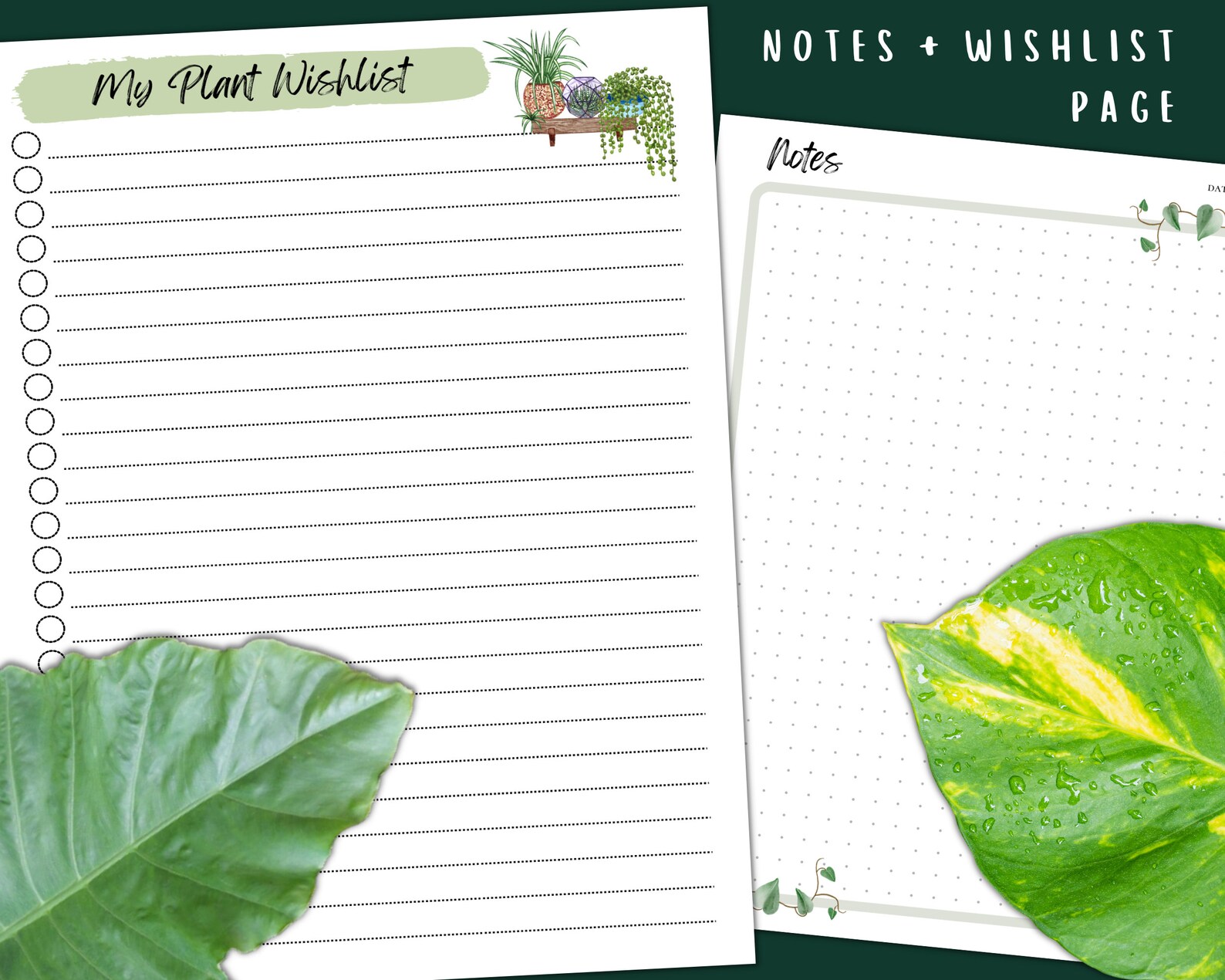 Houseplant Journal Printable - Plant Care Planner Tracker - Etsy